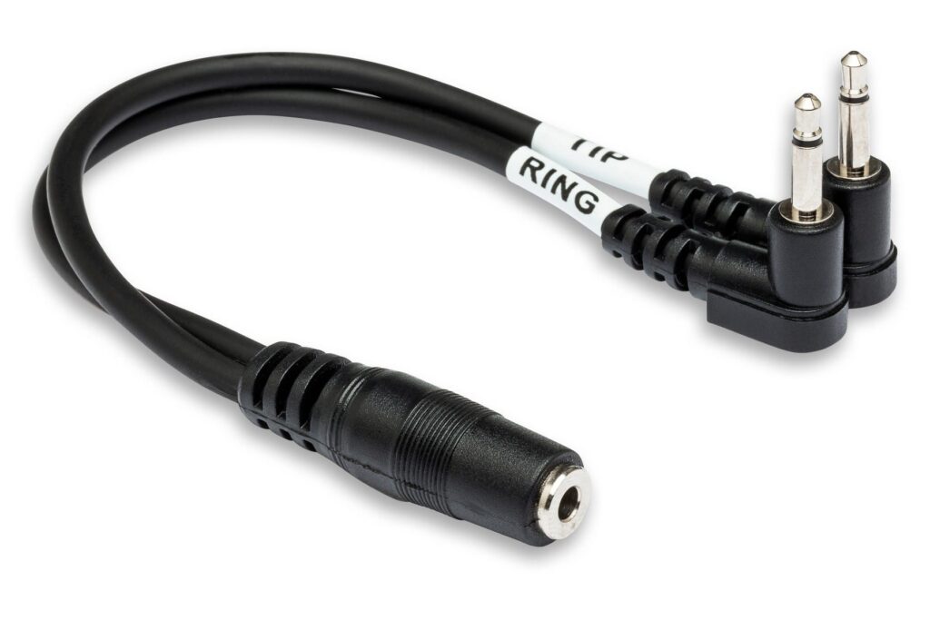 3.5 mm TRS socket to Left and Right 3.5 mm plug - micbooster.com